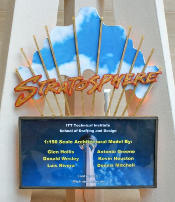 Stratosphere Tower 1:150 Scale Architectural Model - Las Vegas, NV.