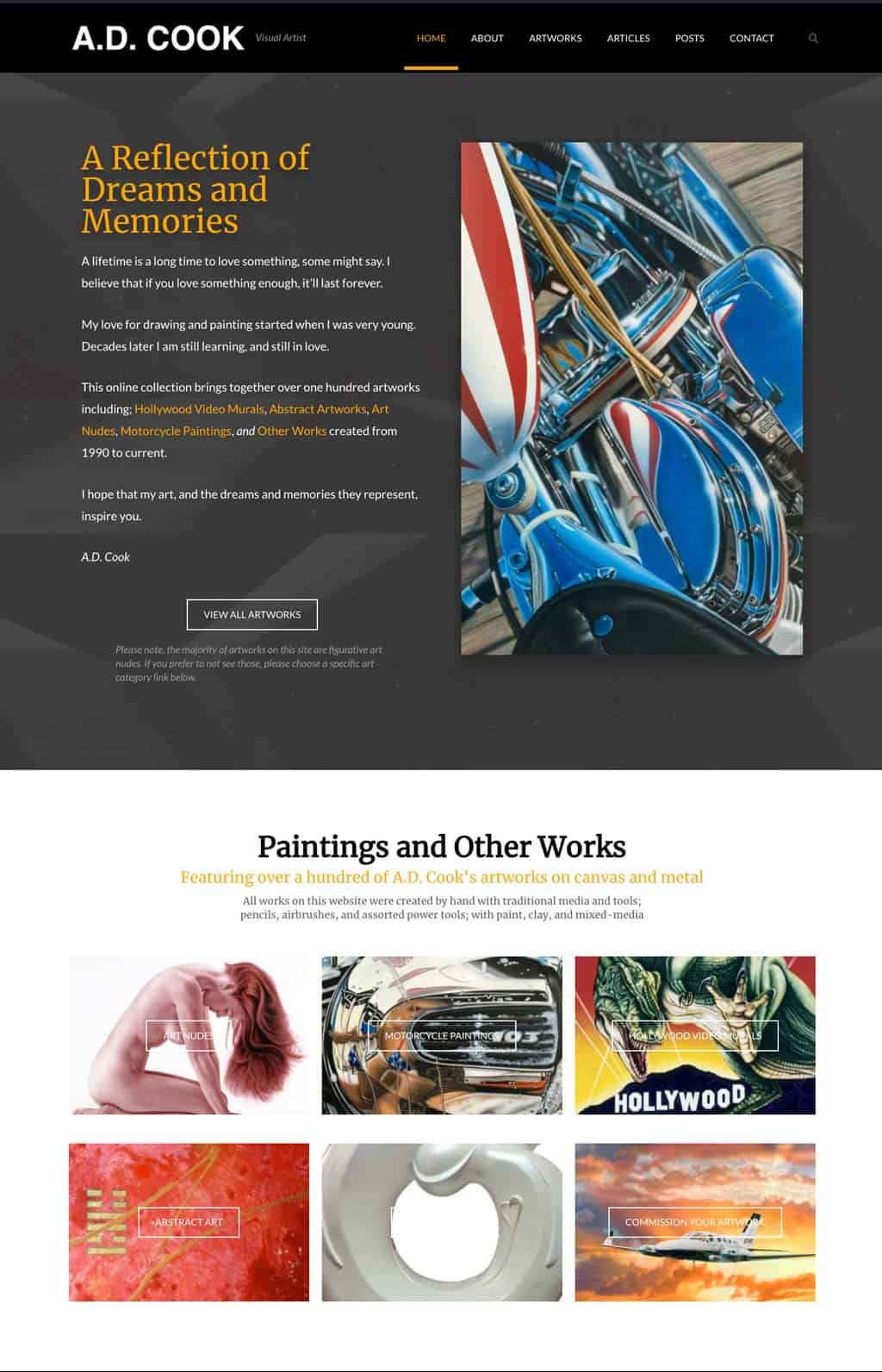 The All-New ADCook.com 2020 - A.D. COOK, Bespoke Original Artworks