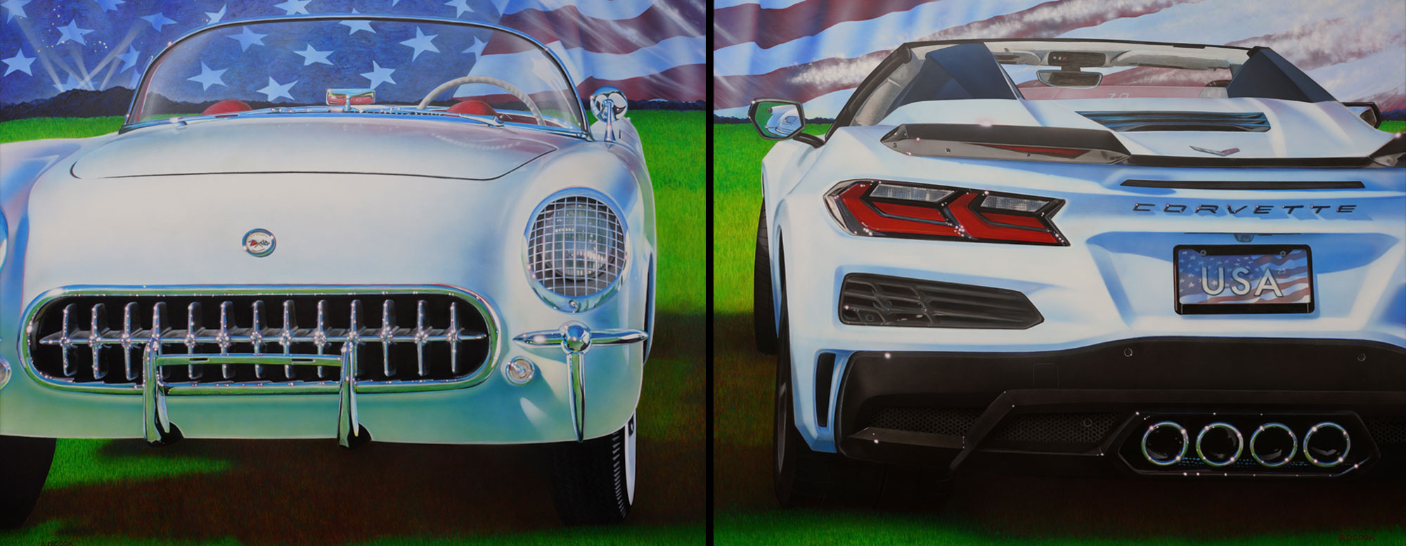 Corvette 70th Anniversary Art Timeline - A.D. COOK, America's Artist at ...