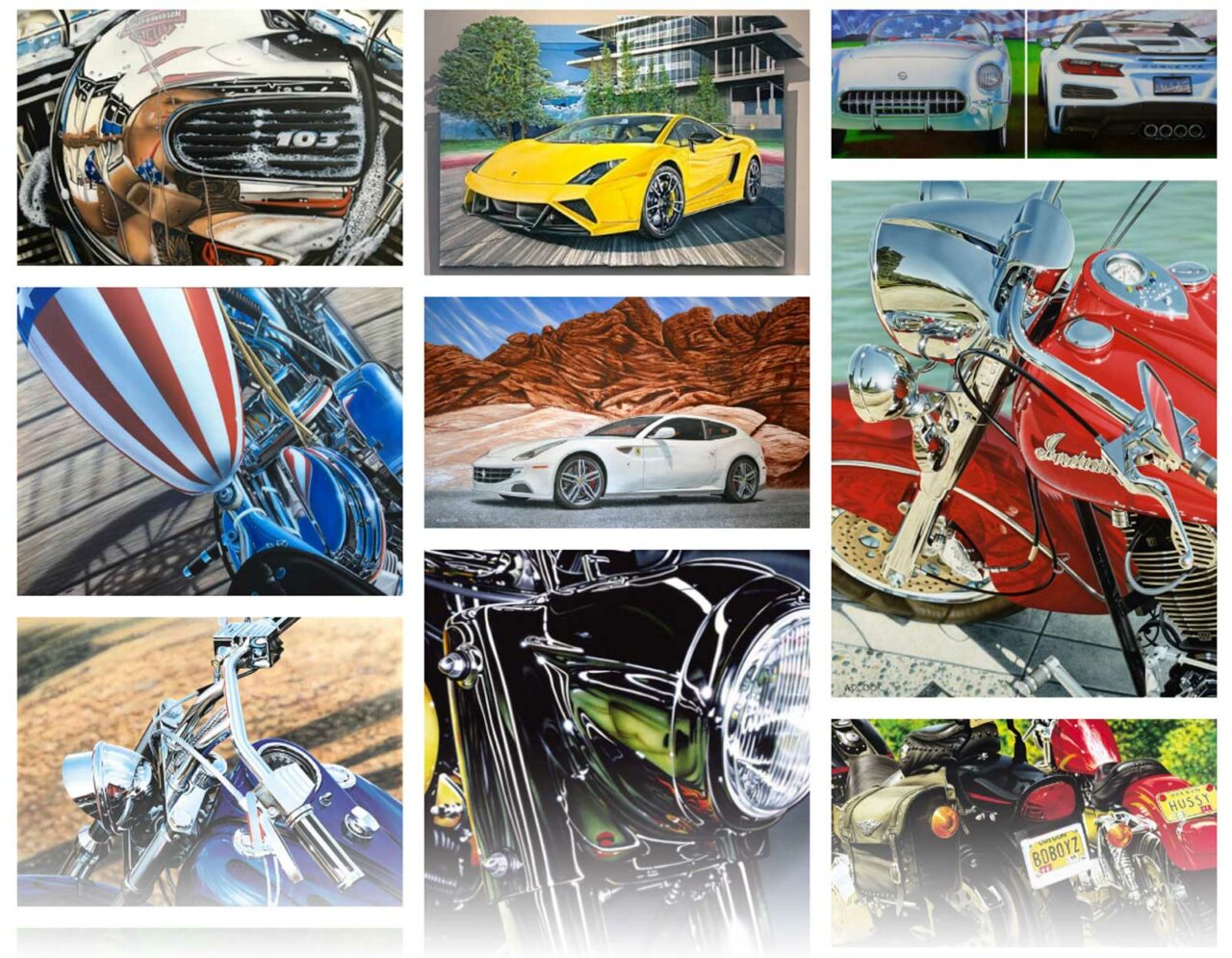 Updated Car & Motorcycle Artwork Gallery