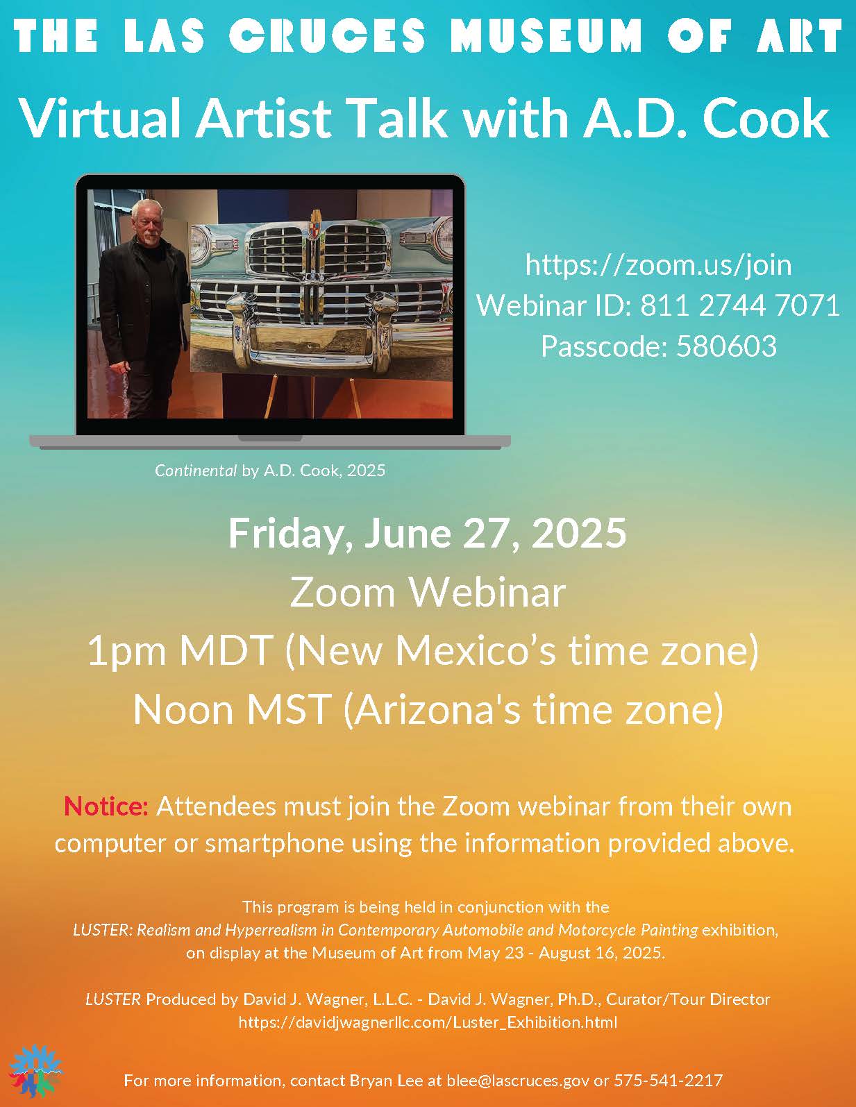 The Las Cruces Museum of Art Virtual Artist Talk
